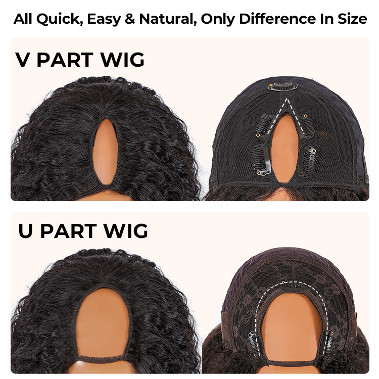 U Part Wig Human Hair Wigs Body Wave Wig Long Straight Wigs -Alipearl Hair