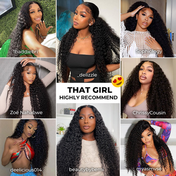 Deep Wave Wig Curly Human Hair Lace Front Wig -Alipearl Hair