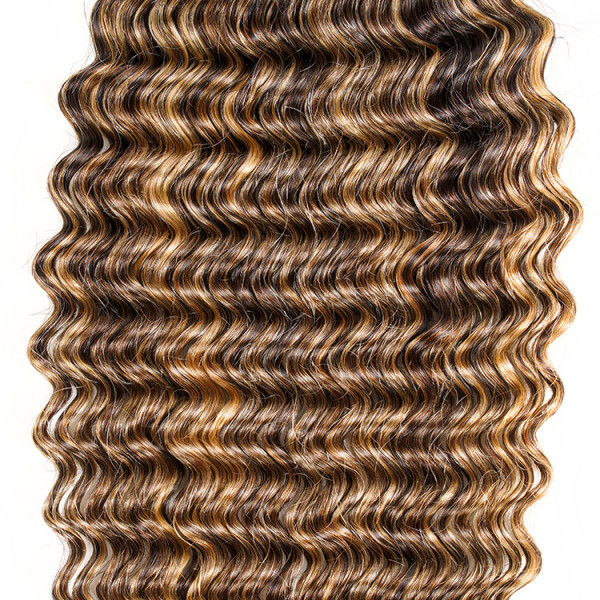 Deep Wave 4/27 Color Hair Bulk Human Braiding Hair No Weft 100g (1pack ...