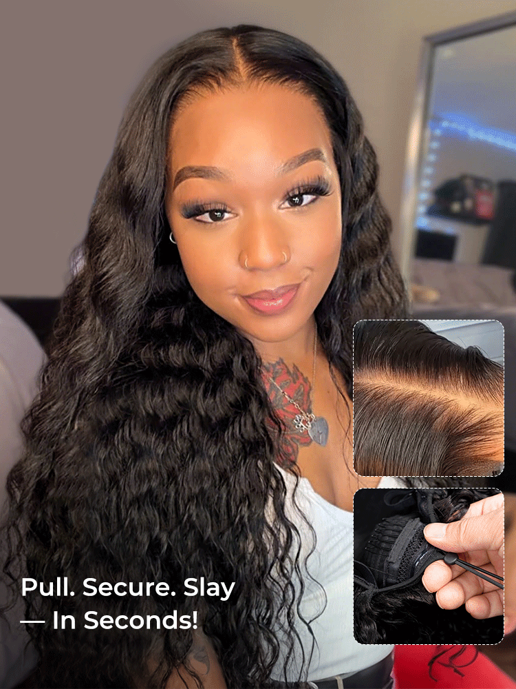 250 Density Loose Deep HD Lace Wig Drawstring -Alipearl Hair