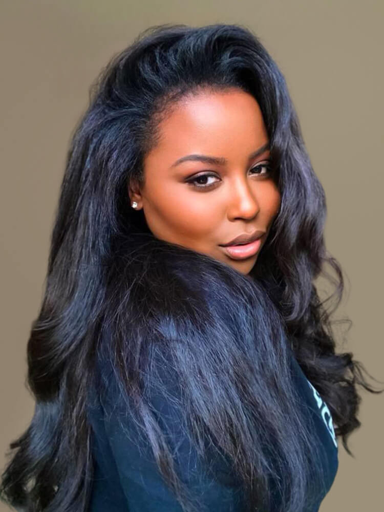 3 In 1 Yaki Straight Draw-strings Half Wigs -Alipearl Hair