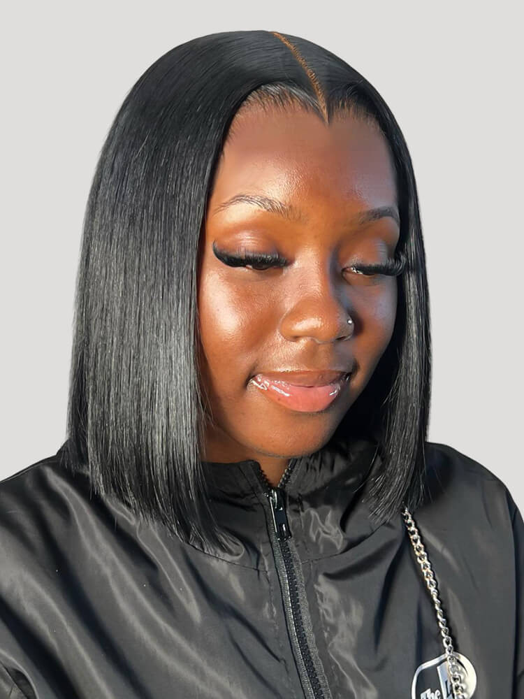 Lagos Hairline Widows Peak Wig Ready To Go Straight Blunt Bob Human ...