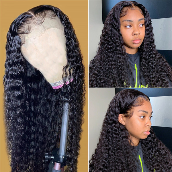 5x5 Lace Closure Wig Long Human Hair Wigs Deep Wave Wigs -Alipearl Hair