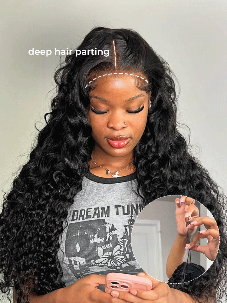 Ready To Go Glueless Deep Wave Front Wig With Drawstring -Alipearl Hair