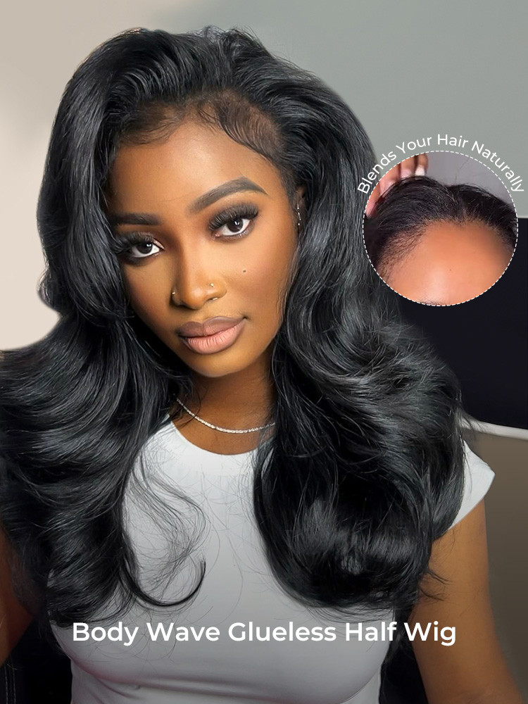 Flip Over Body Wave Half Wigs With Drawstring Ready To Go -Alipearl Hair