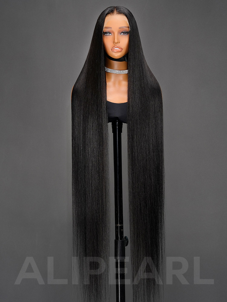 Natural Look Super Long Straight Lace Frontal Wigs For Women Pre ...