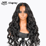 Layered Cut Voluminous Ocean Wave Curtain Bangs Wig 100% Glueless ...