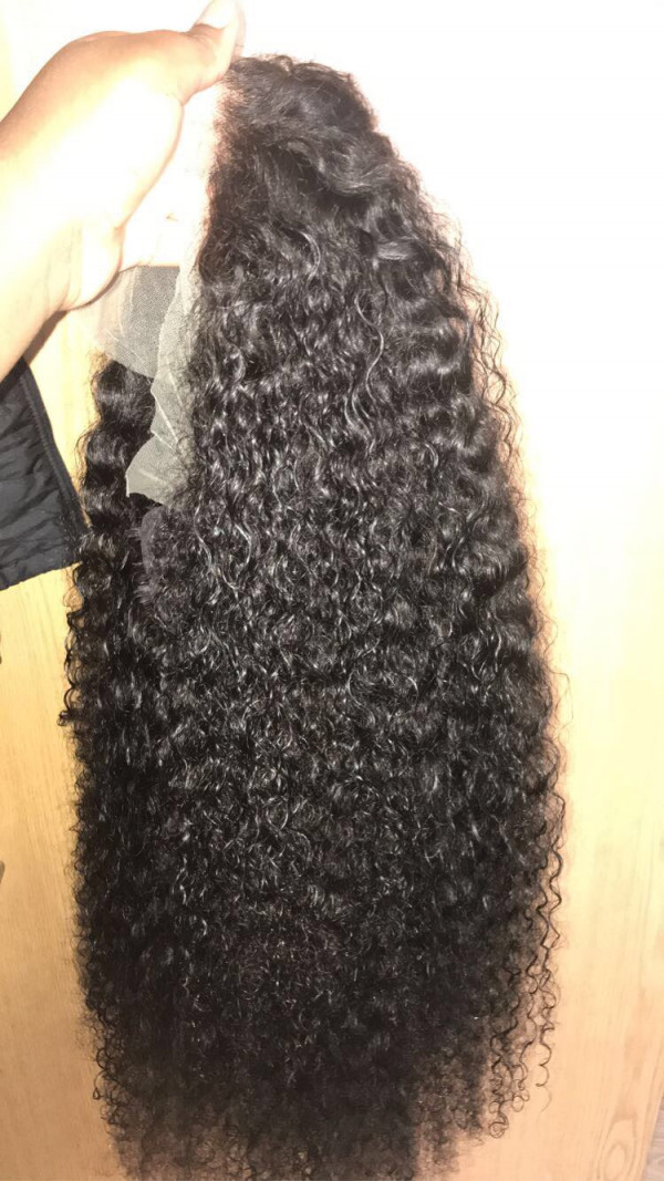 Deep Wave Wig 100 Human Hair Swiss Lace Curly Hair Lace Front Wig ...